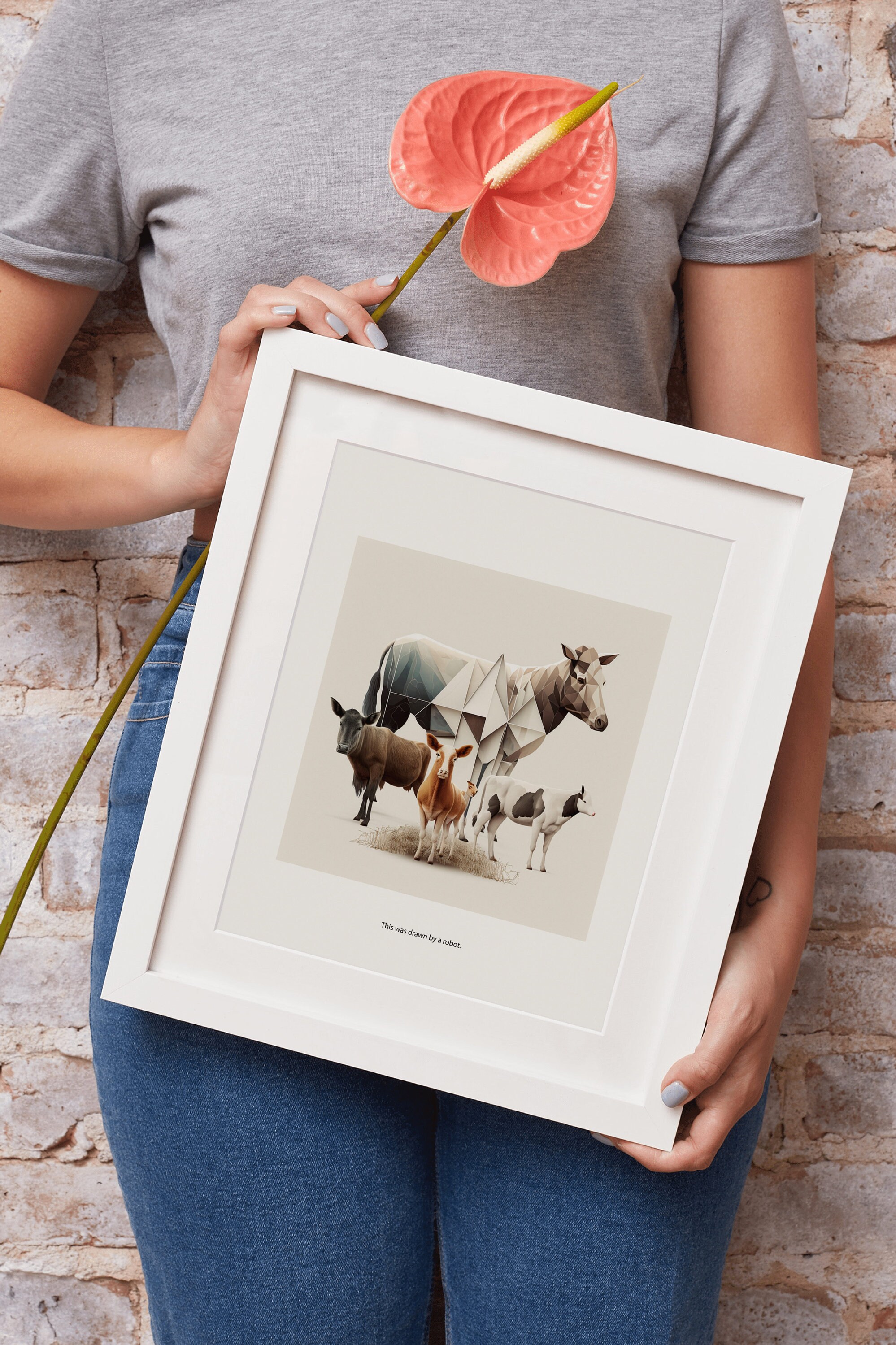 Farm Animals Digital Poster for Download in a Cubist & Abstract Style ...