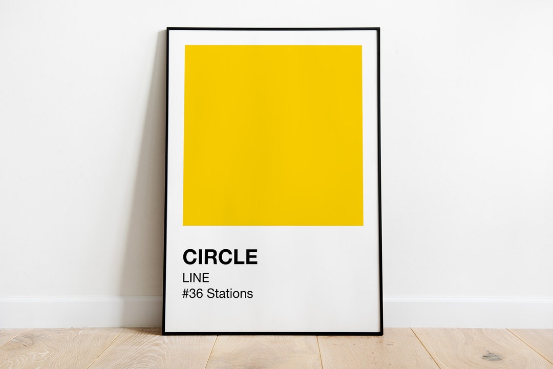 London Underground Digital Poster, Set of 8, Pantone Colours, Digital ...