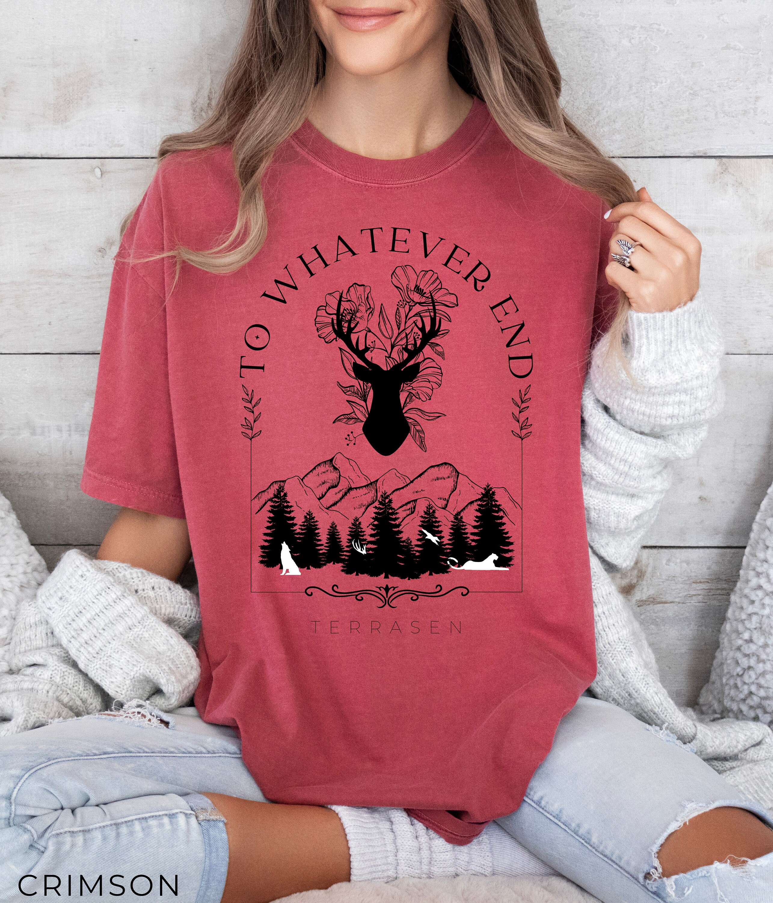 Terrasen Shirt Throne of Glass Merch Sarah J Maas Merch Terrasen Stag ...