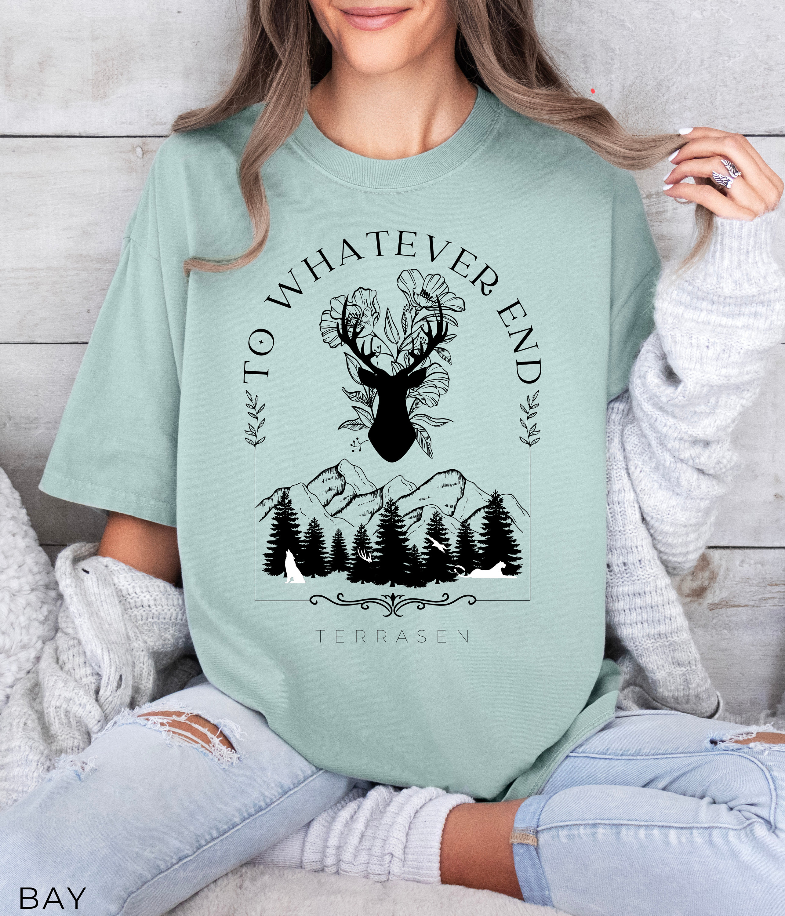 Terrasen Shirt Throne of Glass Merch Sarah J Maas Merch Terrasen Stag ...