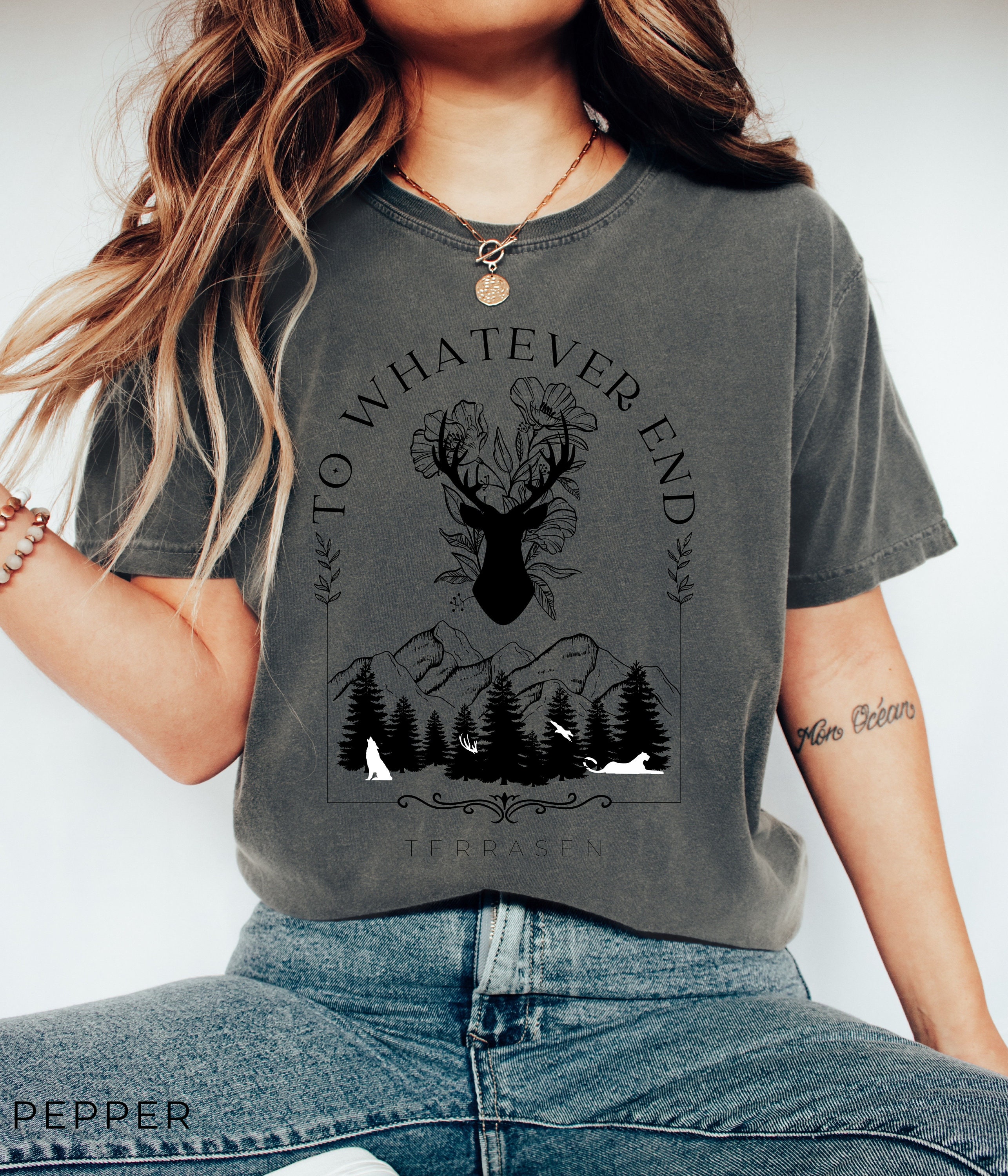 Terrasen Shirt Throne of Glass Merch Sarah J Maas Merch Terrasen Stag ...
