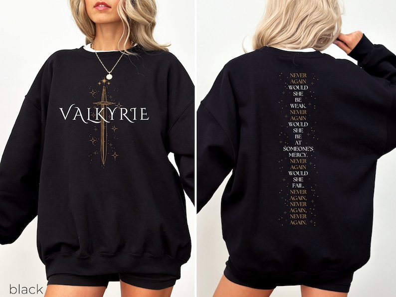 Valkyrie Sweatshirt Valkyrie ACOTAR ACOMAF Valkyrie Sweatshirt ACOTAR ...