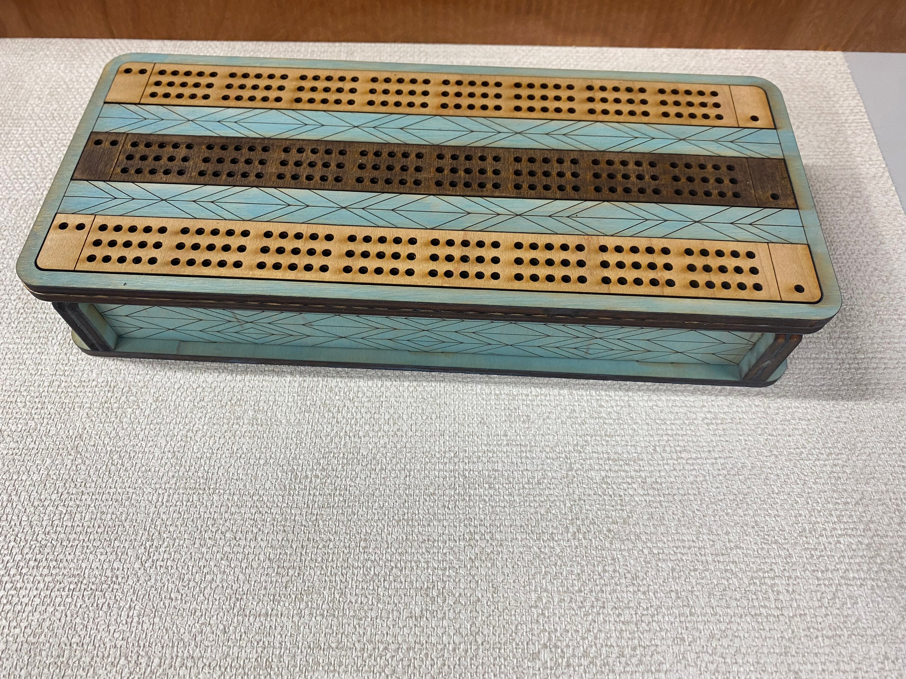 Cribbage Board With Built in Storage Wood Crib Board Cribbage Game ...