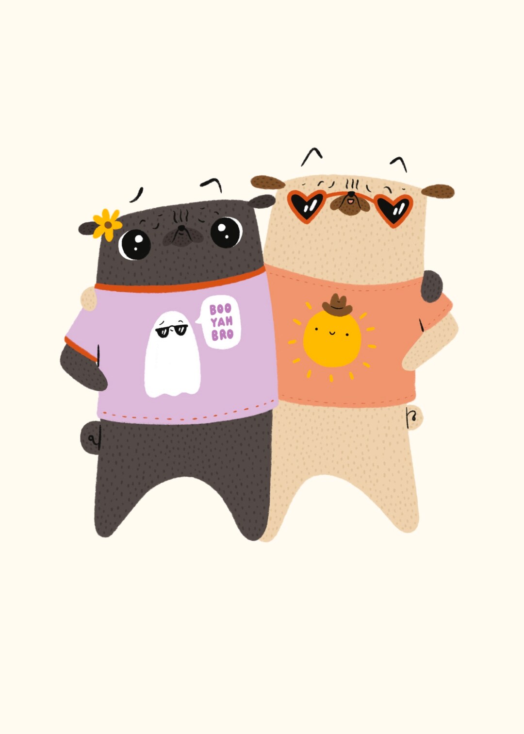 Best Friend Pugs - Etsy