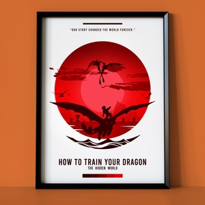 How to Train Your Dragon Posters HTTYD Trilogy Minimal Movie - Etsy ...