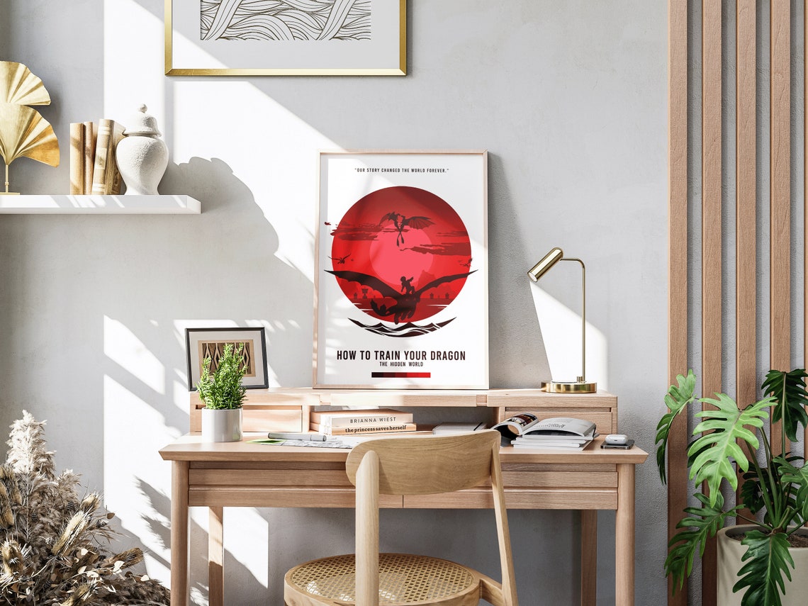 How to Train Your Dragon: the Hidden World Minimalist Poster | Instant ...