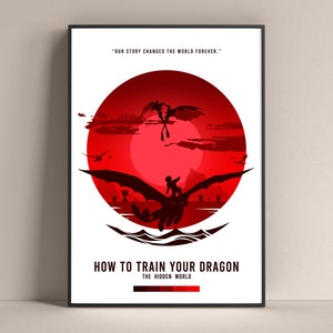 How to Train Your Dragon Posters, HTTYD Trilogy, Minimal Movie Poster ...