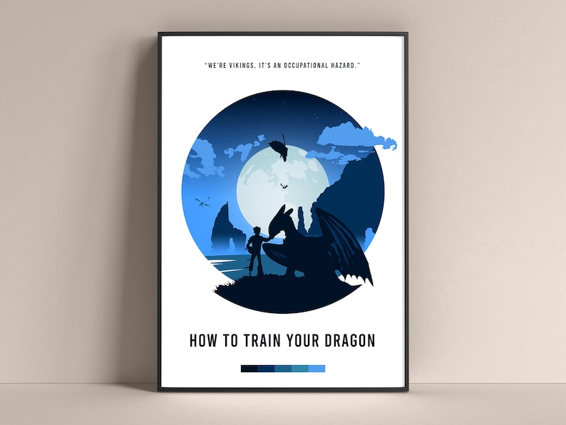 How to Train Your Dragon Posters, HTTYD Trilogy, Minimal Movie Poster ...