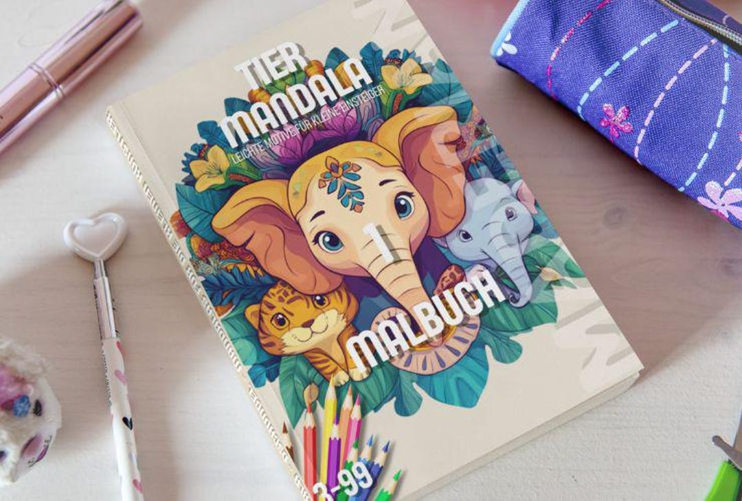 Mandala Jungle - Dive Into the Wild Coloring World of Animals - 24 Easy ...