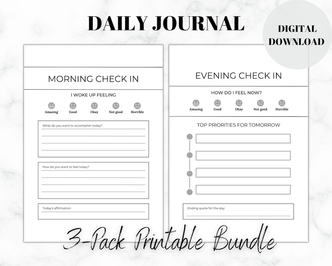 Fast and Efficient Journal for Mental Health and Wellness, Easy Journal ...