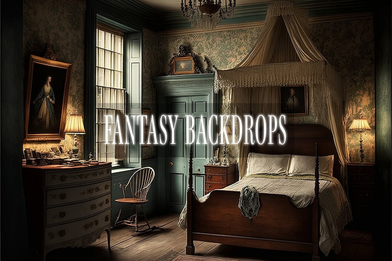 Colonial Rooms Digital Backdrops, Portrait Backdrop Overlays, Studio ...