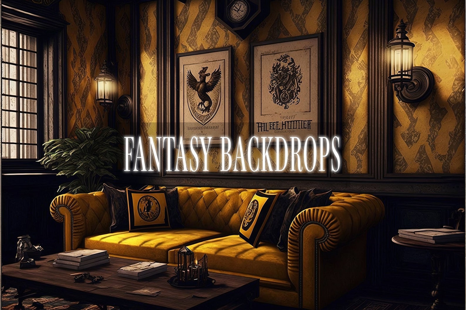 Wizarding Common Rooms Digital Backdrops, Portrait Backdrop Overlays ...