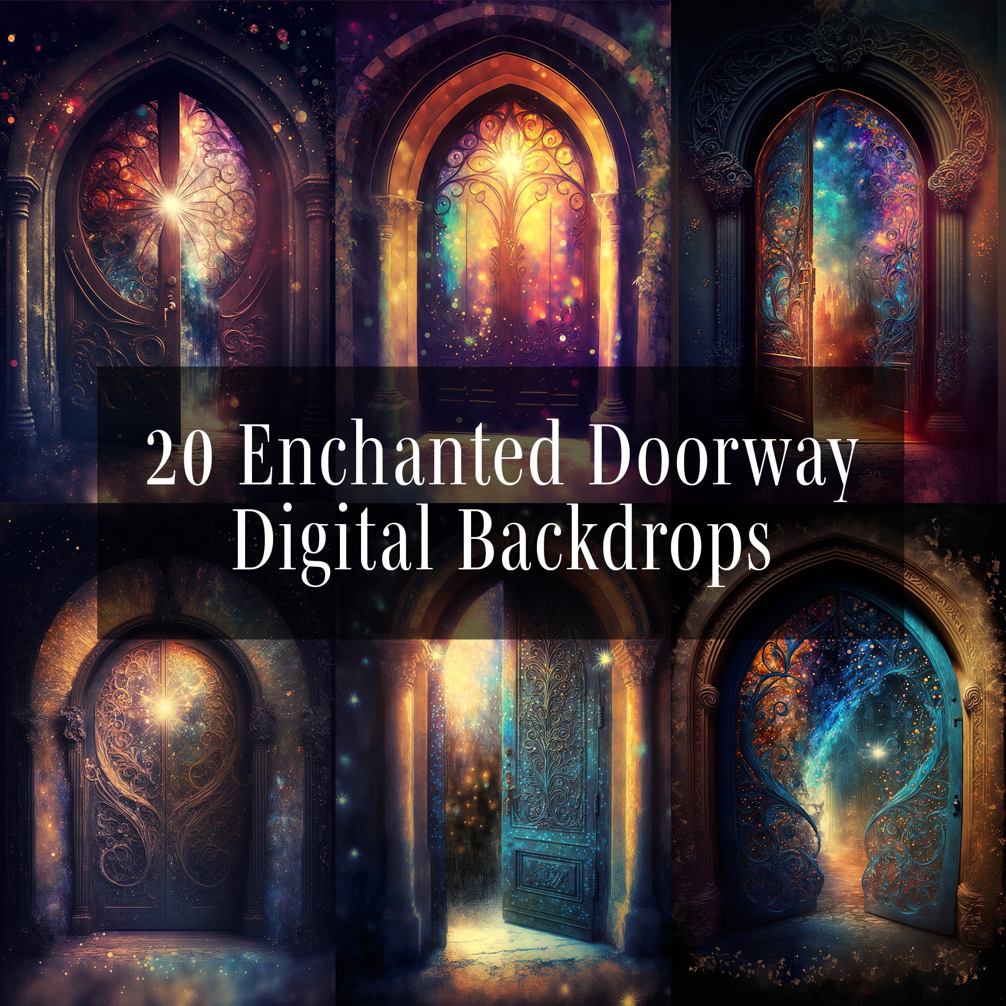 Enchanted Doorways Digital Backdrops, Portrait Backdrop Overlays ...