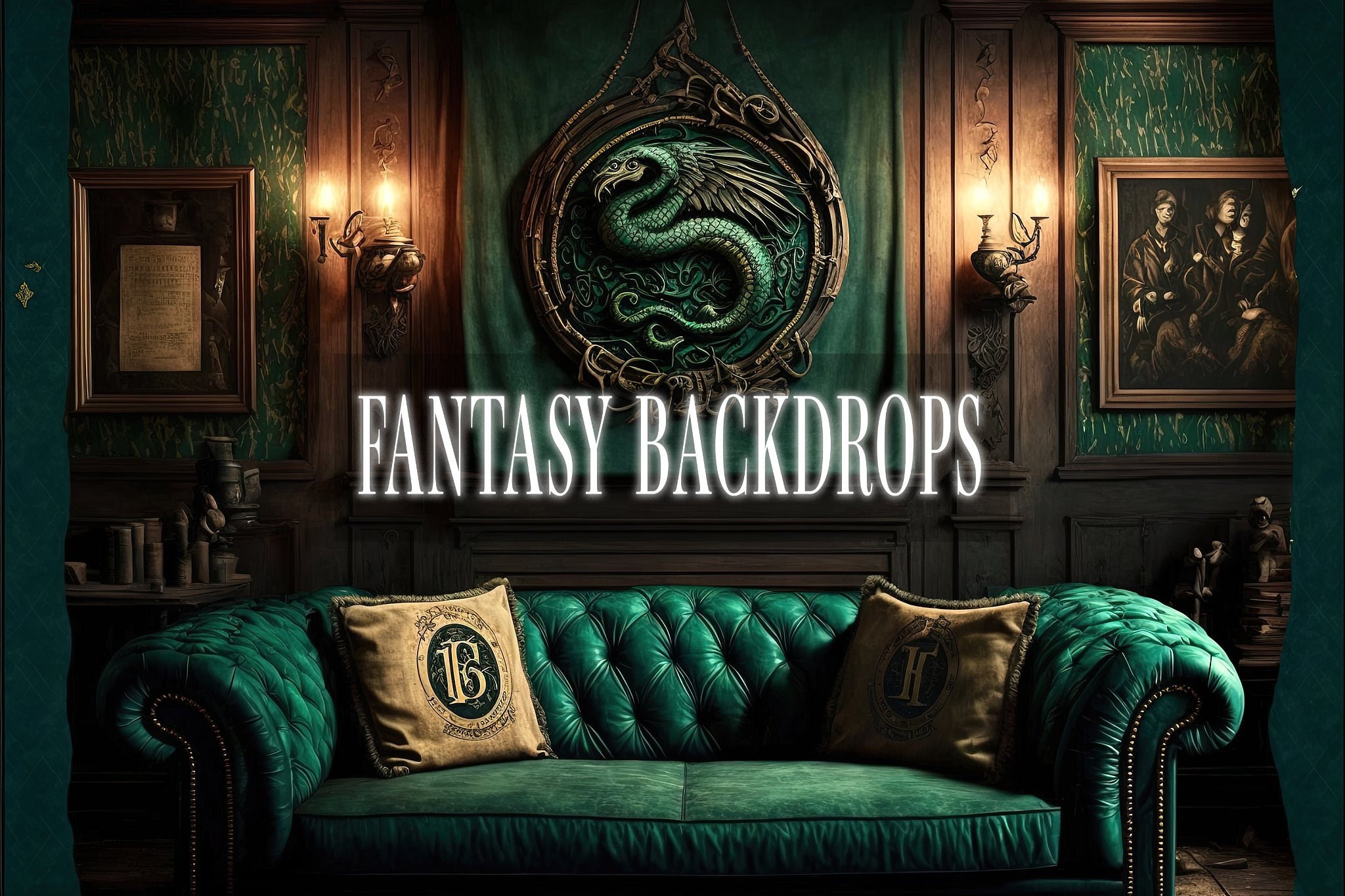 Wizarding Common Rooms Digital Backdrops, Portrait Backdrop Overlays ...