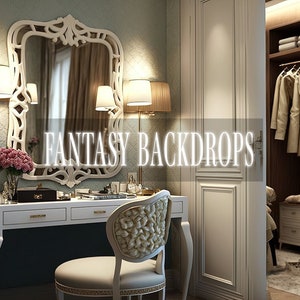 Luxe Dressing Rooms Digital Backdrops, Portrait Backdrop Overlays ...