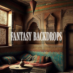 Middle Eastern Rooms Digital Backdrops, Portrait Backdrop Overlays ...