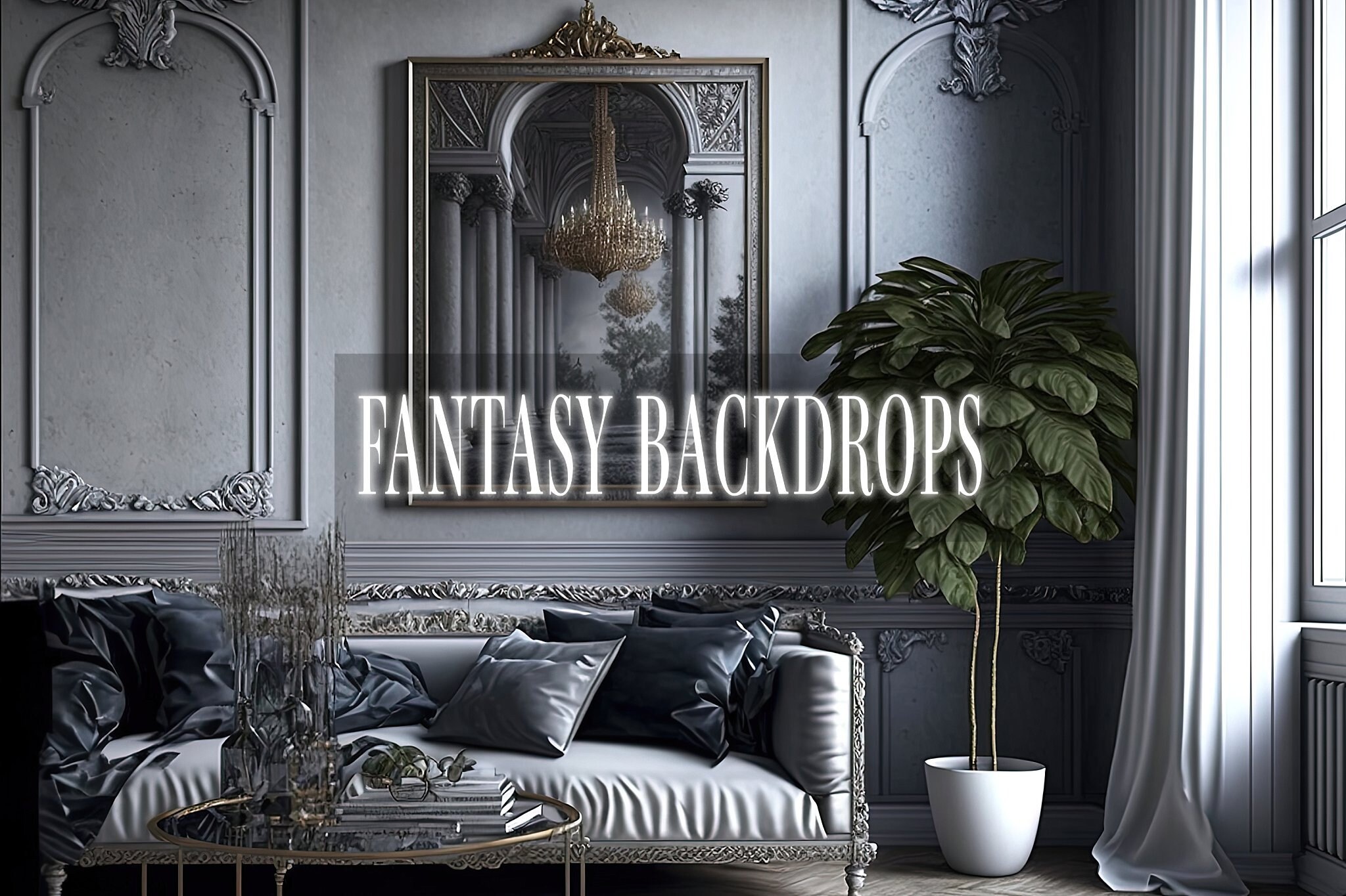 Paris Rooms Digital Backdrops, Portrait Backdrop Overlays, Studio ...