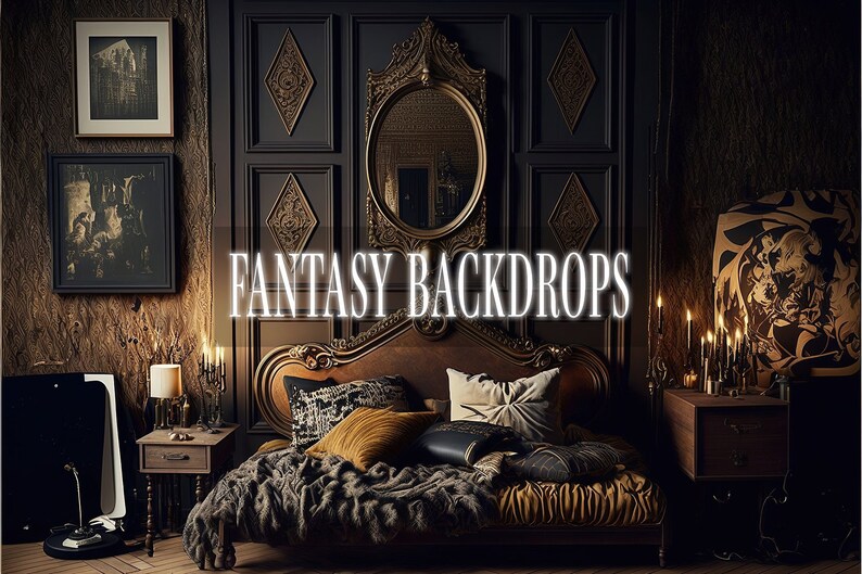 Rugged Urban Rooms Digital Backdrops, Portrait Backdrop Overlays ...