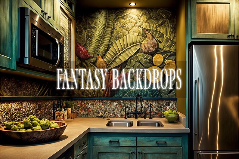 Exotic Kitchens Digital Backdrops, Portrait Backdrop Overlays, Studio ...