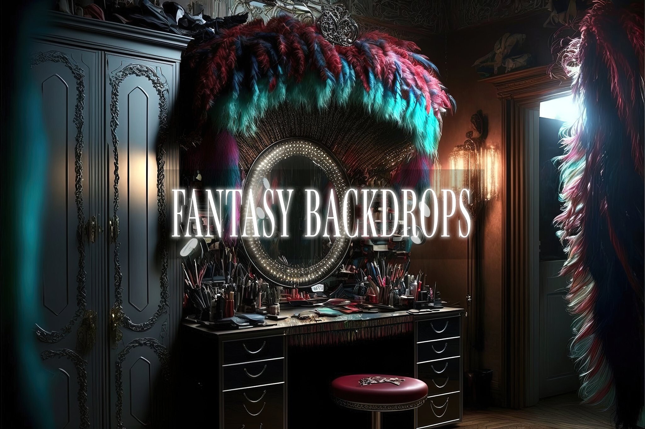 GLAM Dressing Rooms Digital Backdrops, Portrait Backdrop Overlays ...