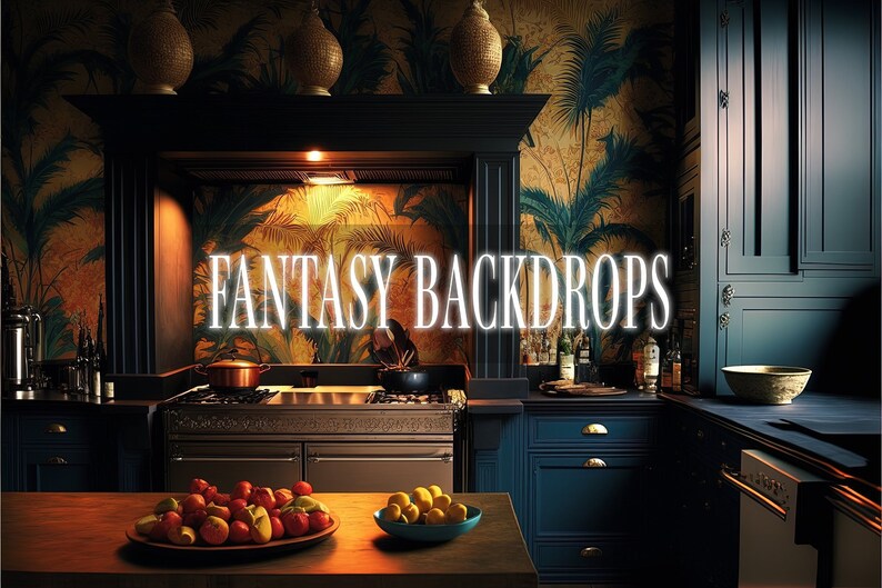 Exotic Kitchens Digital Backdrops, Portrait Backdrop Overlays, Studio ...