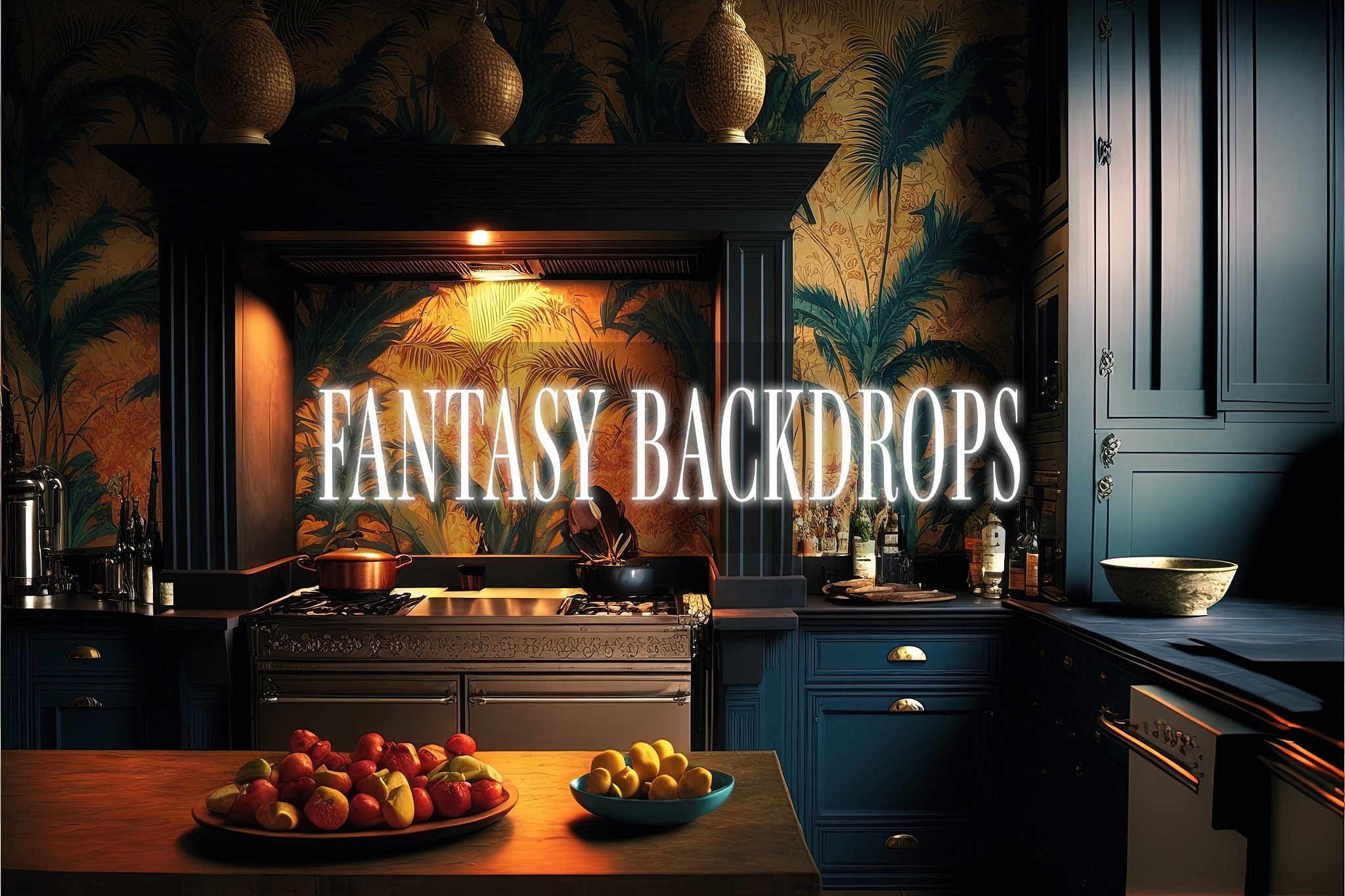 Exotic Kitchens Digital Backdrops, Portrait Backdrop Overlays, Studio ...