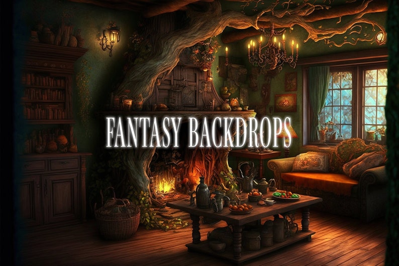 Magic Cabins Digital Backdrops, Portrait Backdrop Overlays, Studio ...