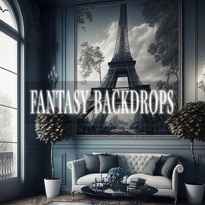 Paris Rooms Digital Backdrops, Portrait Backdrop Overlays, Studio ...