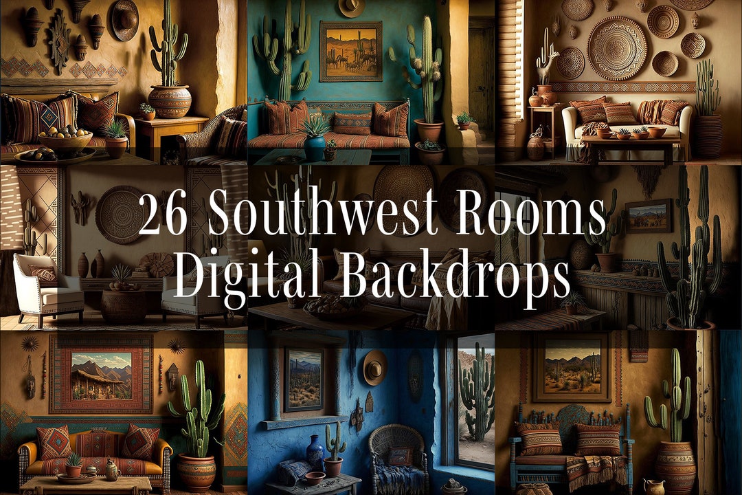 Southwest Rooms Digital Backdrops, Portrait Backdrop Overlays, Studio ...