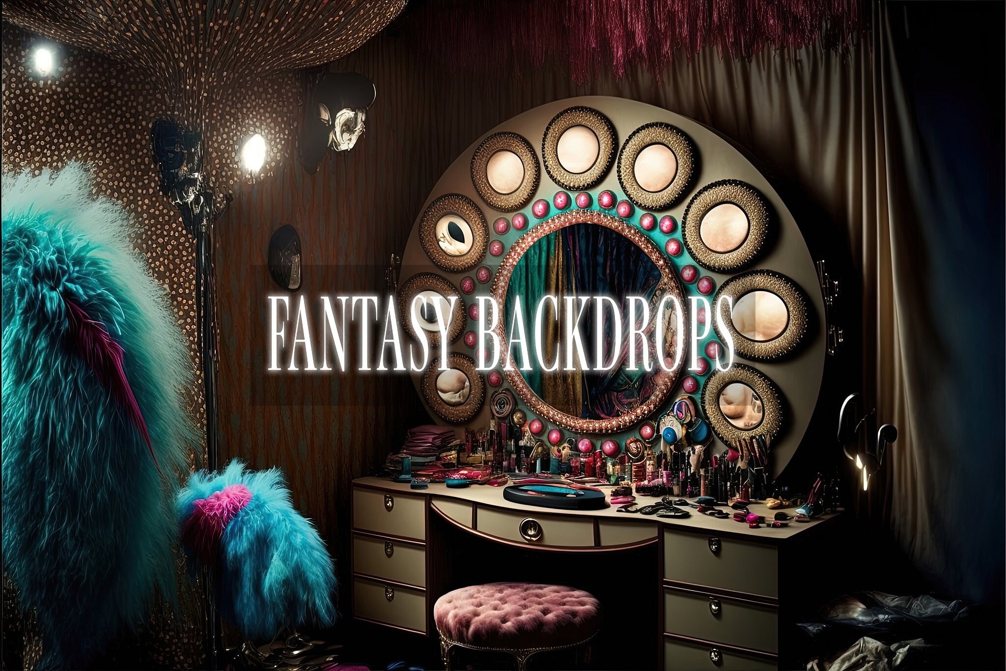 GLAM Dressing Rooms Digital Backdrops, Portrait Backdrop Overlays ...