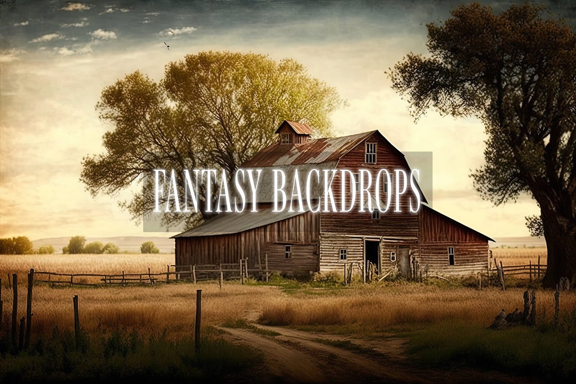 Rustic Barns Digital Backdrops, Portrait Backdrop Overlays, Studio ...