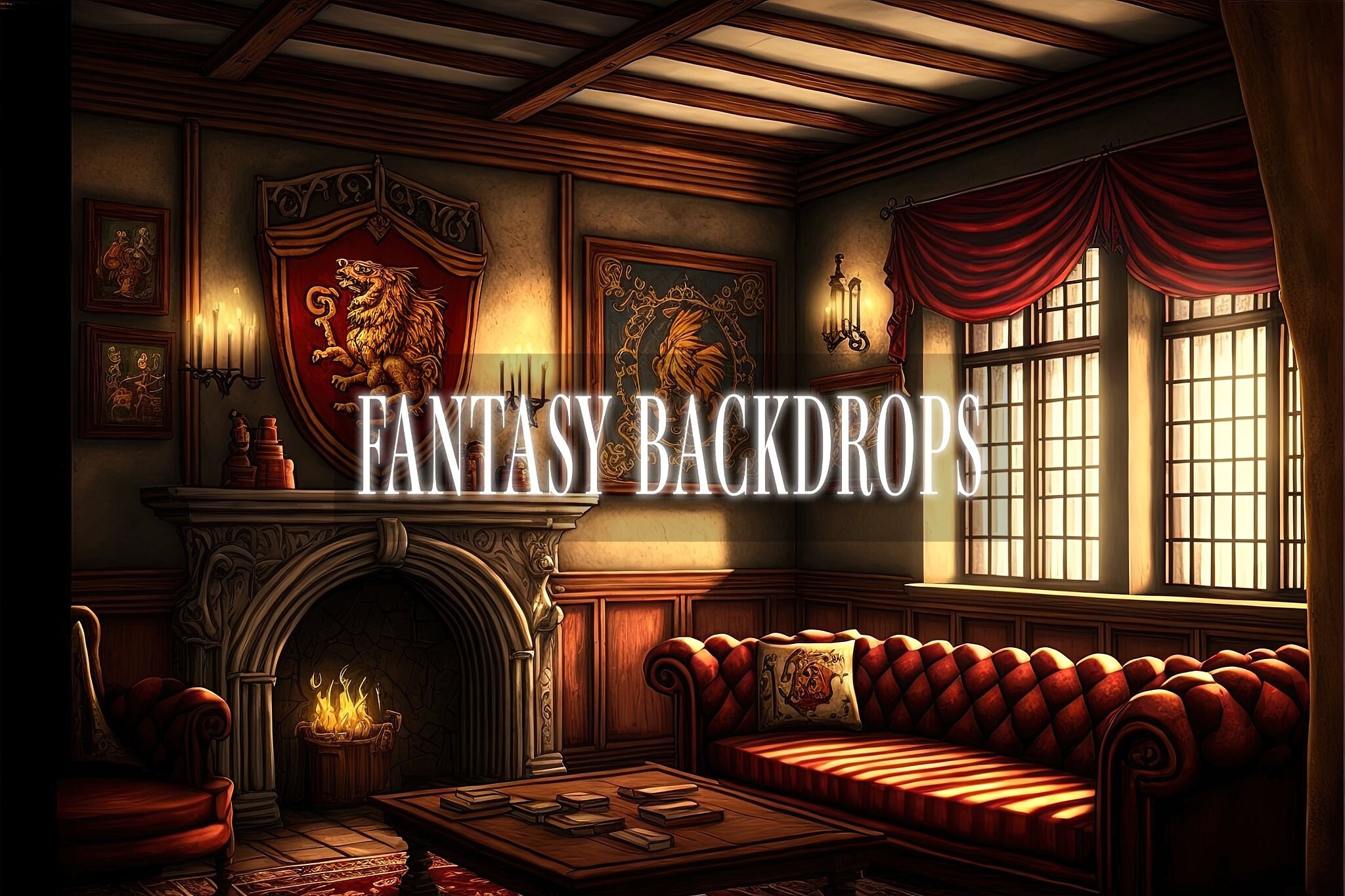 Wizarding Common Rooms Digital Backdrops, Portrait Backdrop Overlays ...