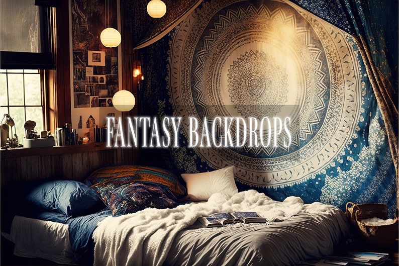 Rugged Urban Rooms Digital Backdrops, Portrait Backdrop Overlays ...