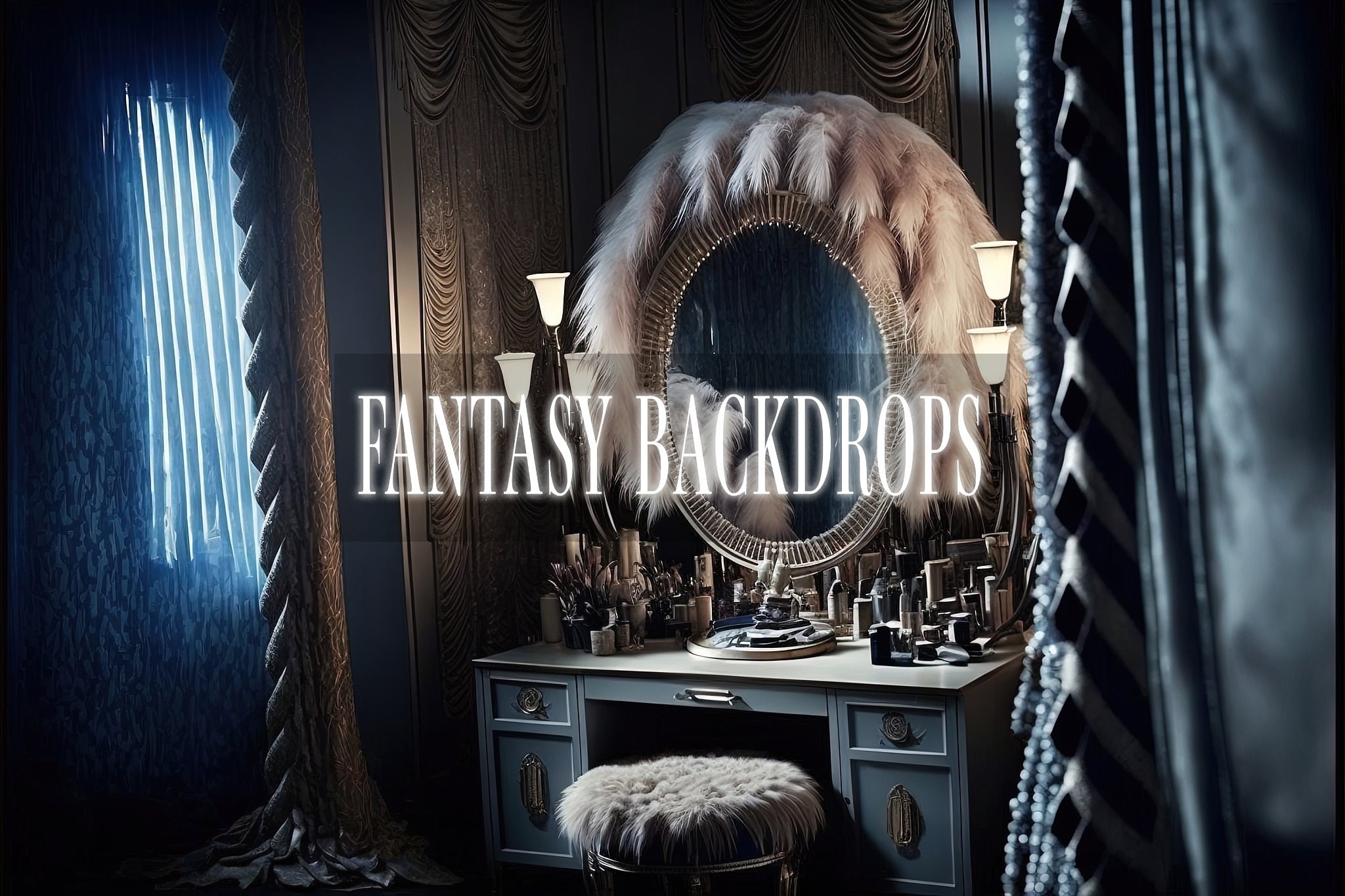 GLAM Dressing Rooms Digital Backdrops, Portrait Backdrop Overlays ...