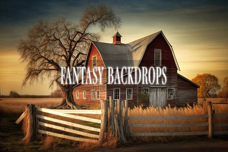 Rustic Barns Digital Backdrops, Portrait Backdrop Overlays, Studio Backdrop Overlays, Fine Art ...