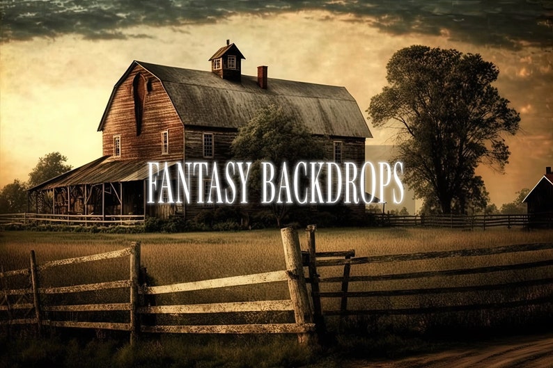 Rustic Barns Digital Backdrops, Portrait Backdrop Overlays, Studio Backdrop Overlays, Fine Art ...