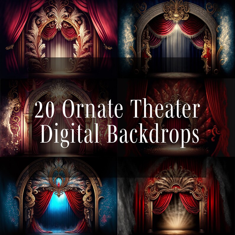 Theaters Digital Backdrops, Portrait Backdrop Overlays, Studio Backdrop ...