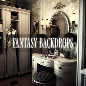 Luxe Dressing Rooms Digital Backdrops, Portrait Backdrop Overlays ...