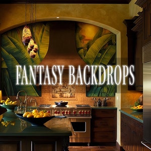 Exotic Kitchens Digital Backdrops, Portrait Backdrop Overlays, Studio ...