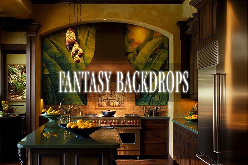 Exotic Kitchens Digital Backdrops, Portrait Backdrop Overlays, Studio ...