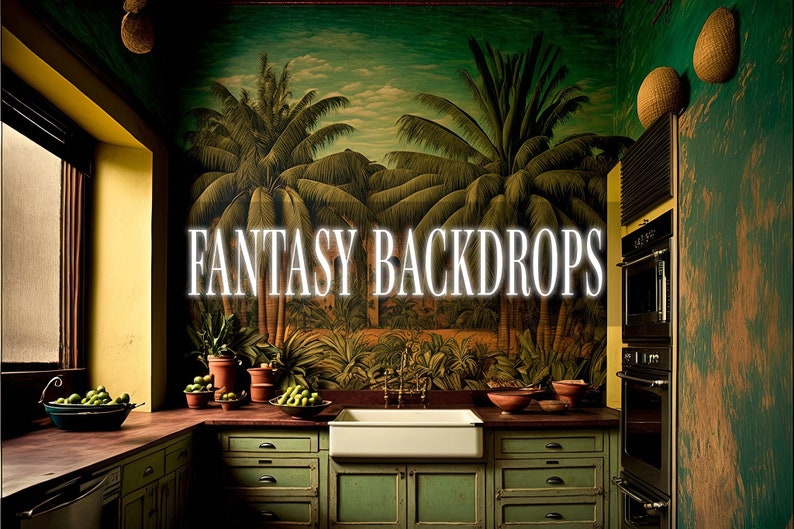 Exotic Kitchens Digital Backdrops, Portrait Backdrop Overlays, Studio ...