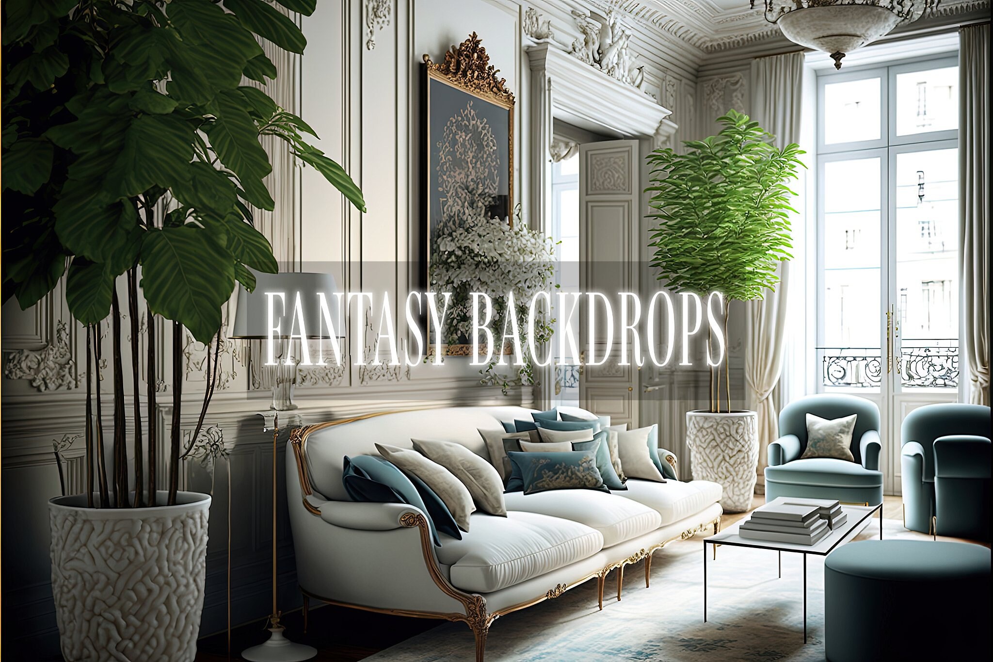 Paris Rooms Digital Backdrops, Portrait Backdrop Overlays, Studio ...