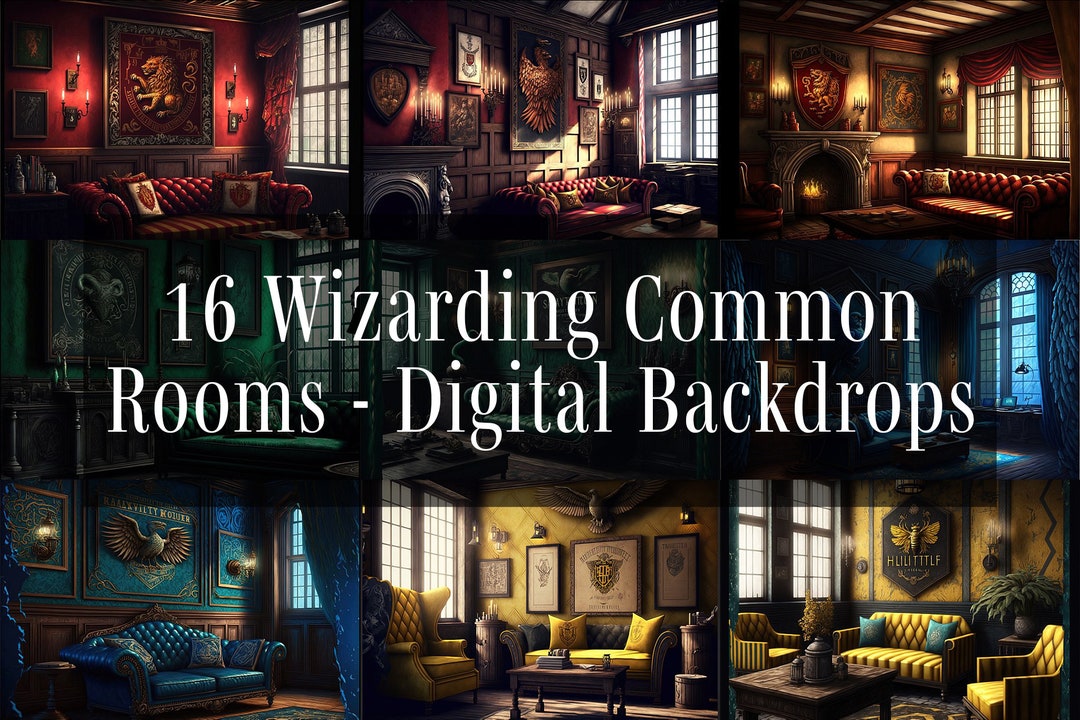 Wizarding Common Rooms Digital Backdrops, Portrait Backdrop Overlays ...