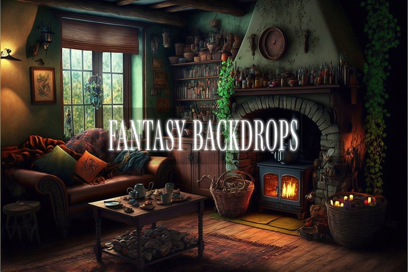 Magic Cabins Digital Backdrops, Portrait Backdrop Overlays, Studio ...