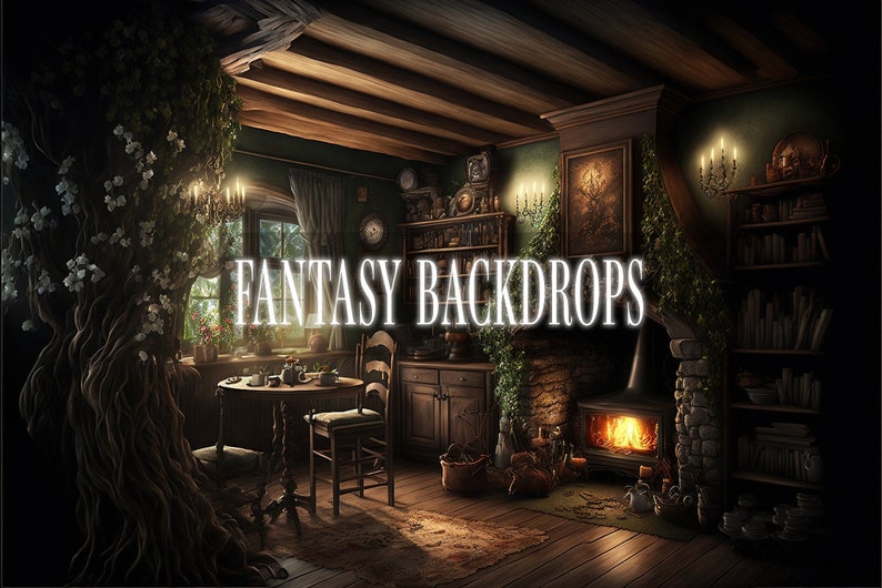 Magic Cabins Digital Backdrops, Portrait Backdrop Overlays, Studio ...