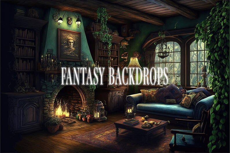 Magic Cabins Digital Backdrops, Portrait Backdrop Overlays, Studio ...