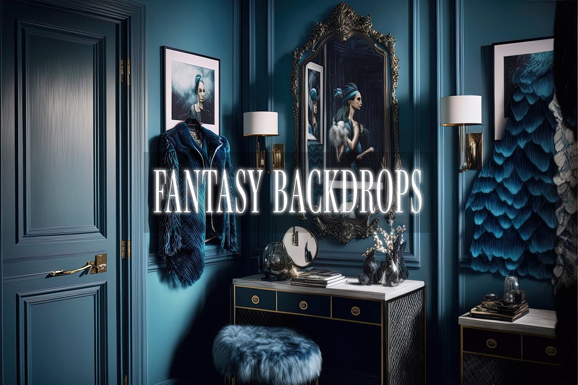 Luxe Dressing Rooms Digital Backdrops, Portrait Backdrop Overlays ...