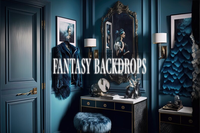 Luxe Dressing Rooms Digital Backdrops, Portrait Backdrop Overlays ...