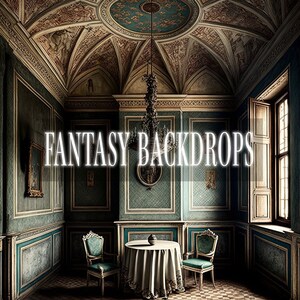 Mediterranean Rooms Digital Backdrops, Portrait Backdrop Overlays ...