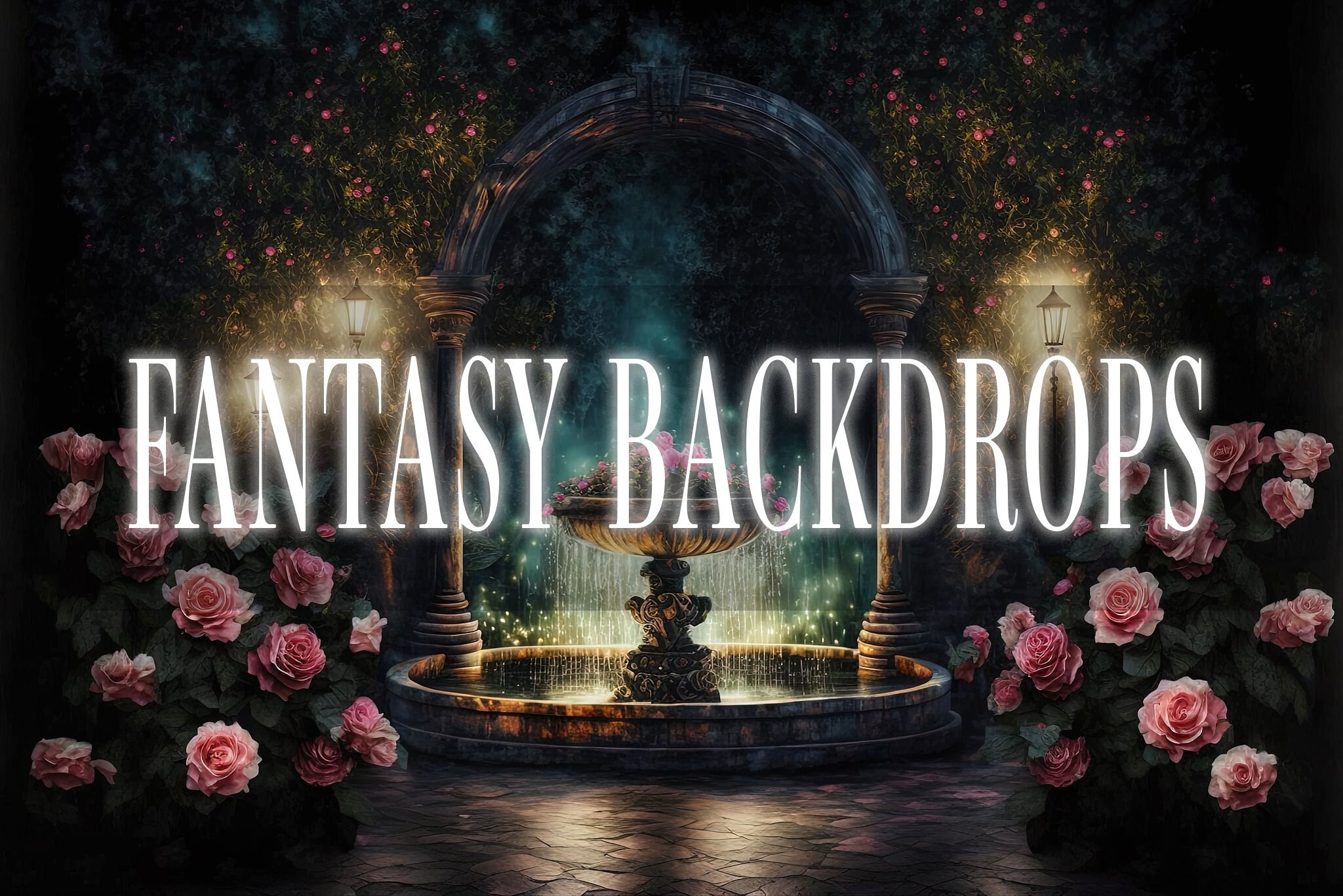 Glowing Grottos Digital Backdrops, Portrait Backdrop Overlays, Studio ...